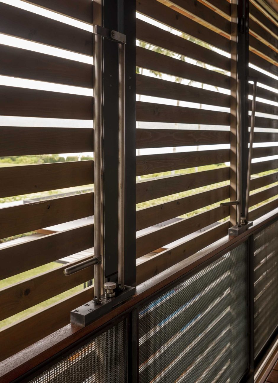 Operable Screens Cover The Exterior Of This Hawaiian Home