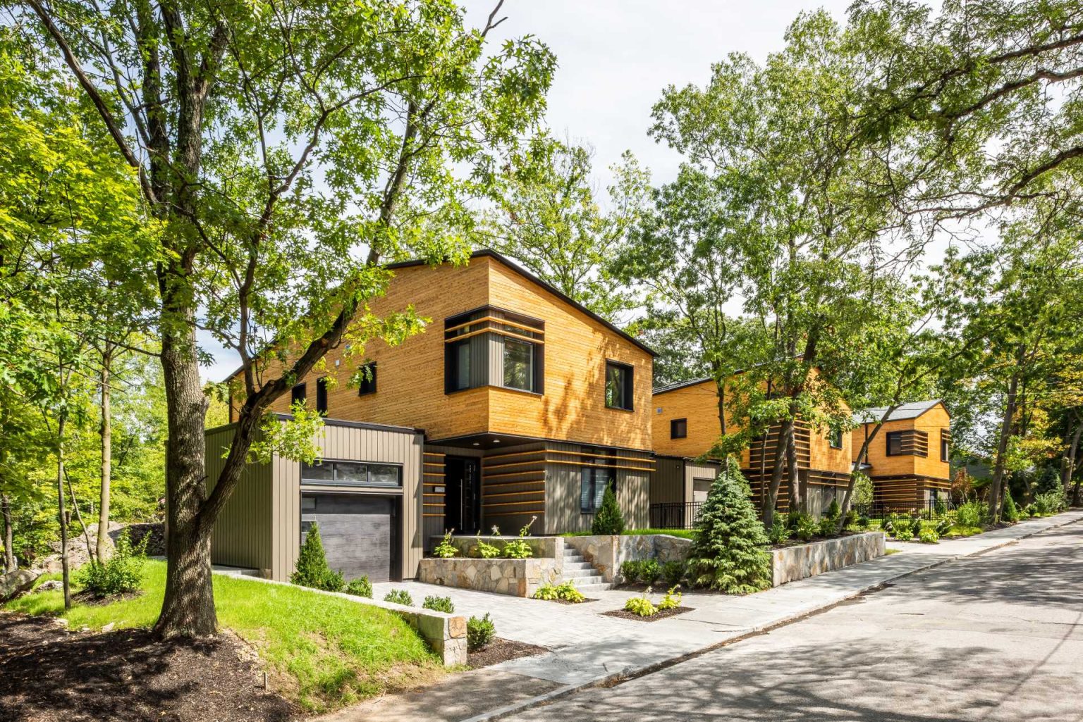 A Slightly Different Angled Ridge Line Was Given To Each Home In This ...