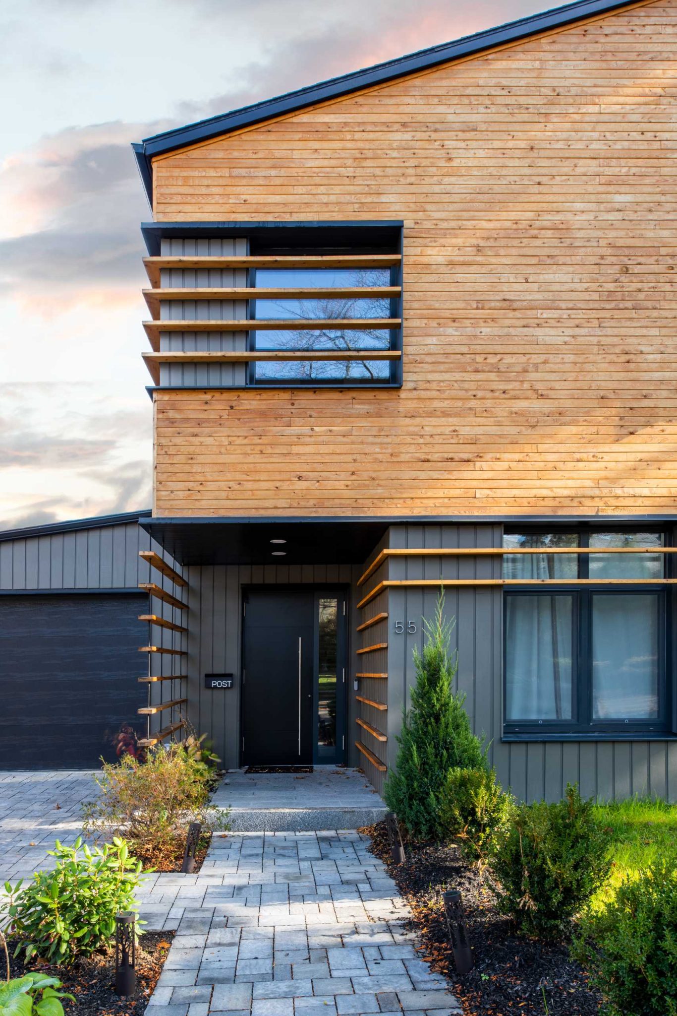 A Slightly Different Angled Ridge Line Was Given To Each Home In This Passive House Development