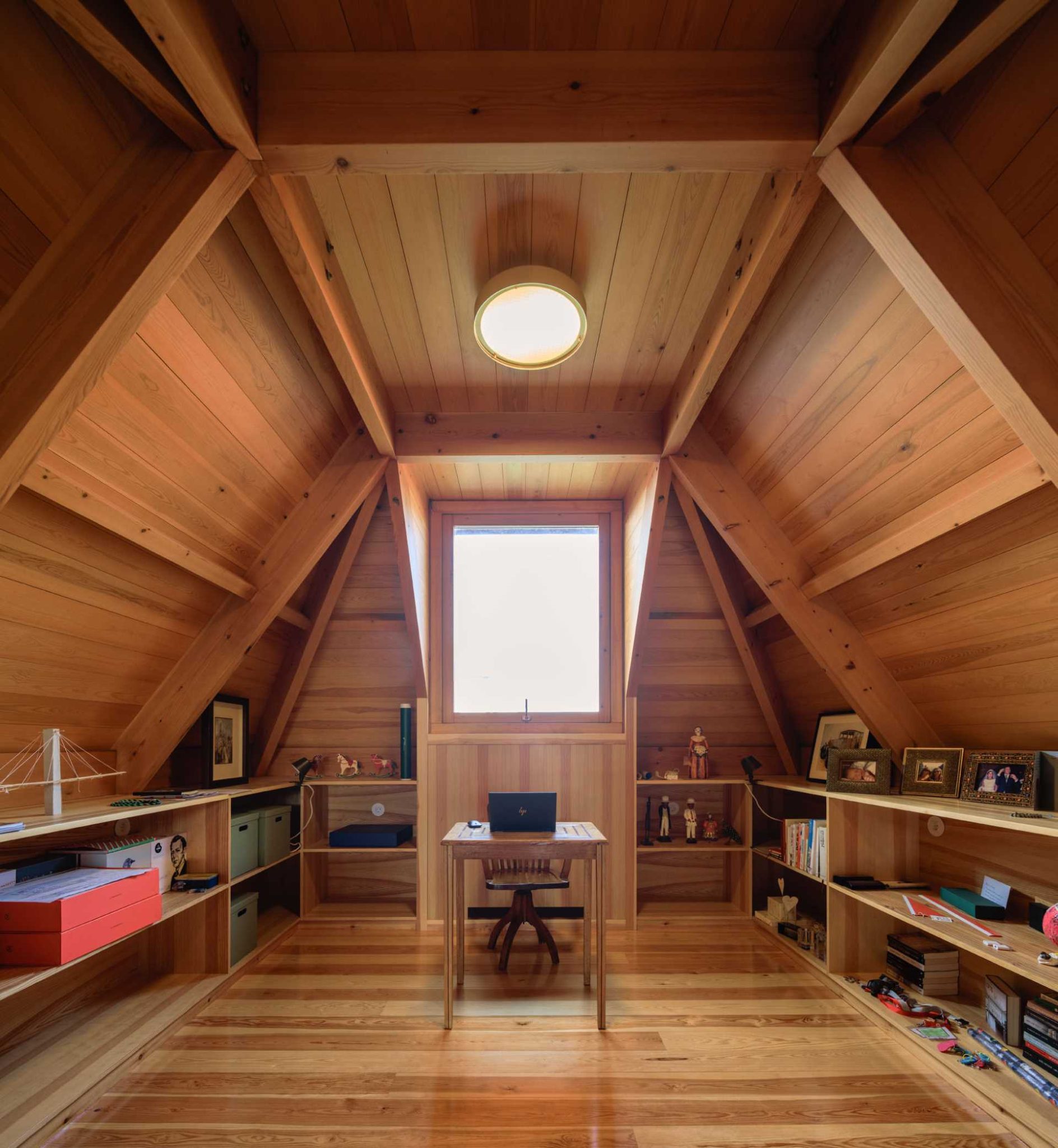Dramatic Wood Ceilings Are Found Throughout This House