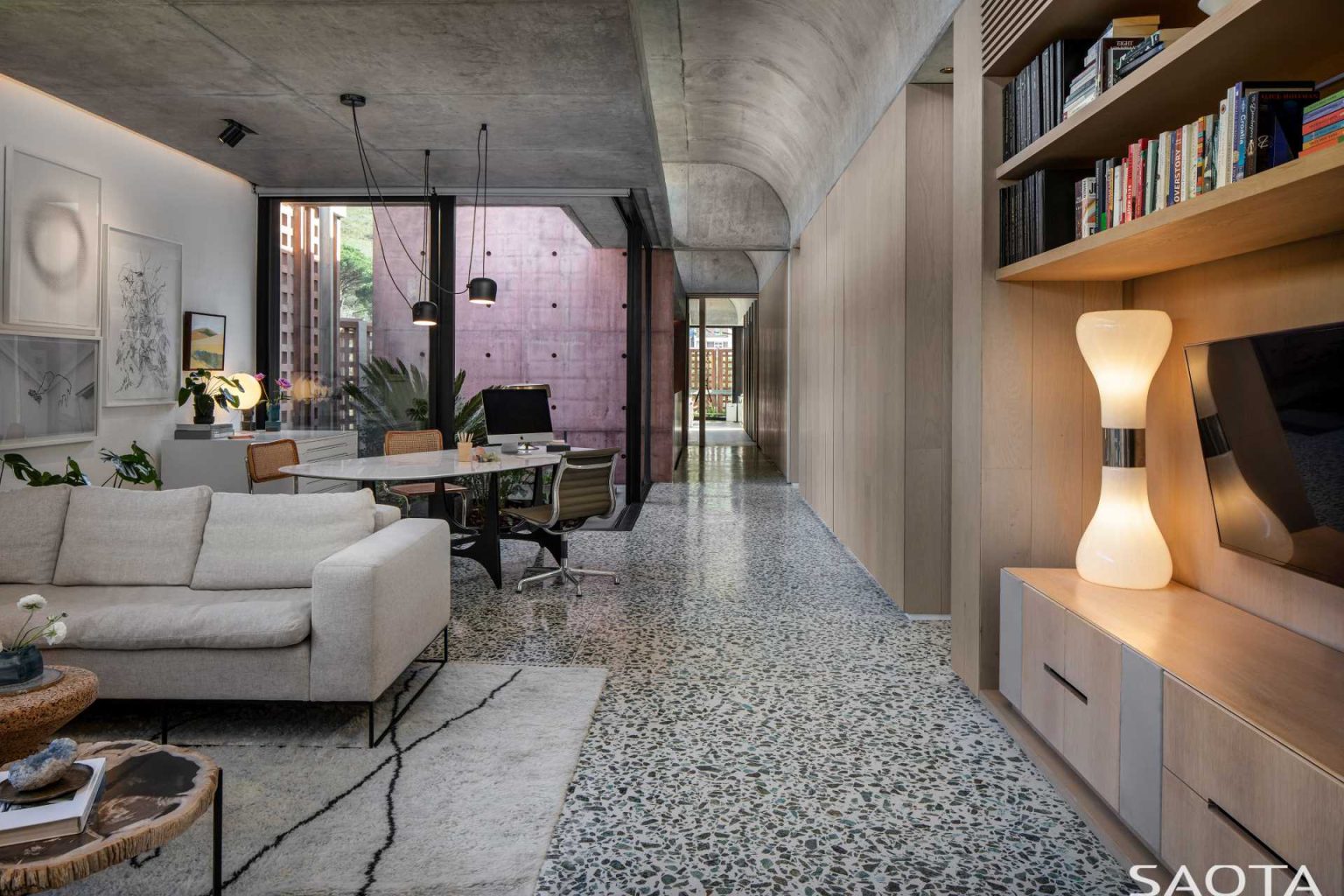 Red-Pigmented Concrete Screens Surround This New Home In Cape Town