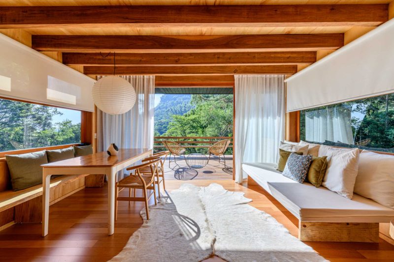 A Tree House That Feels Like It's Floating Inside The Forest