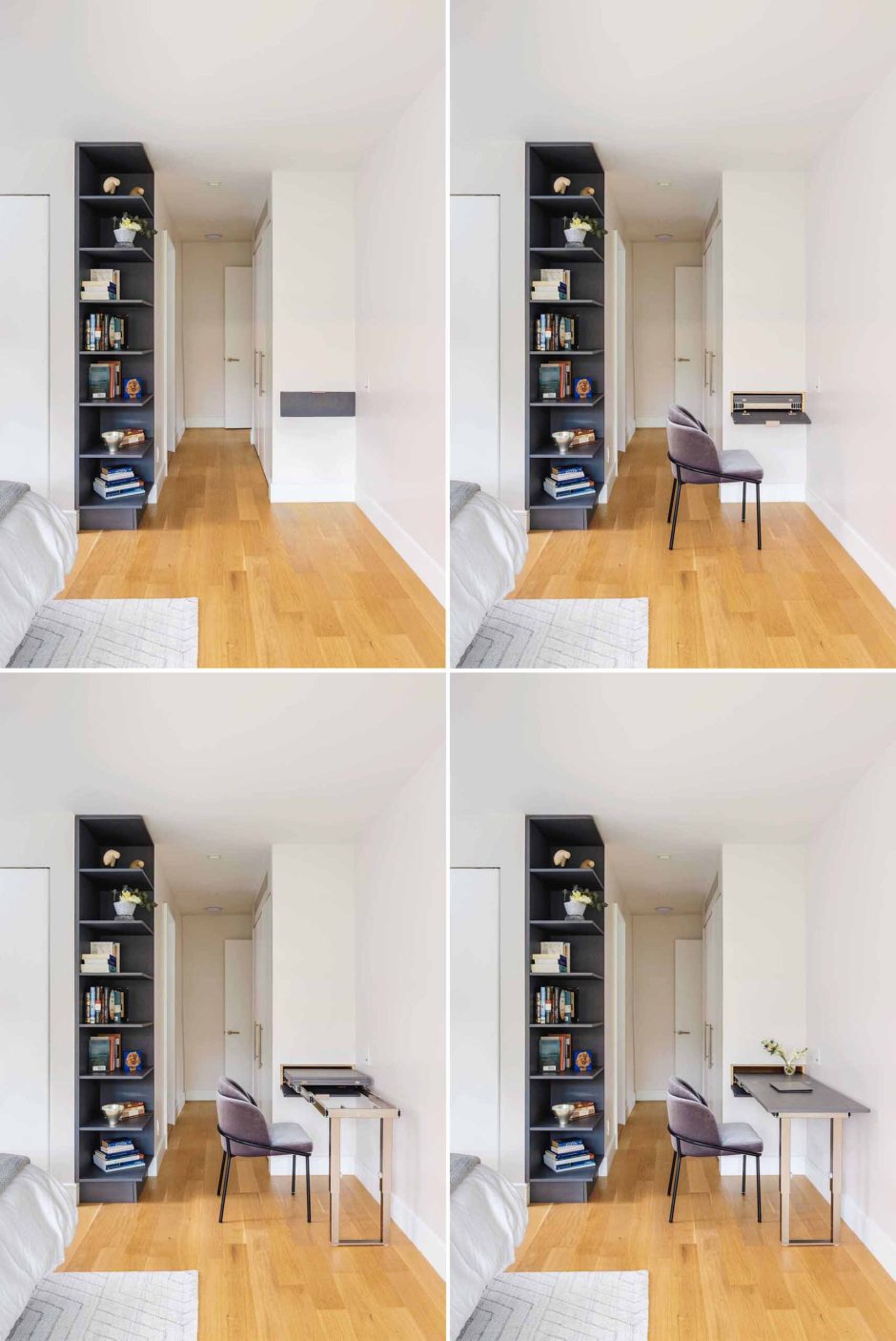 A Desk Designed To Hide Inside The Wall