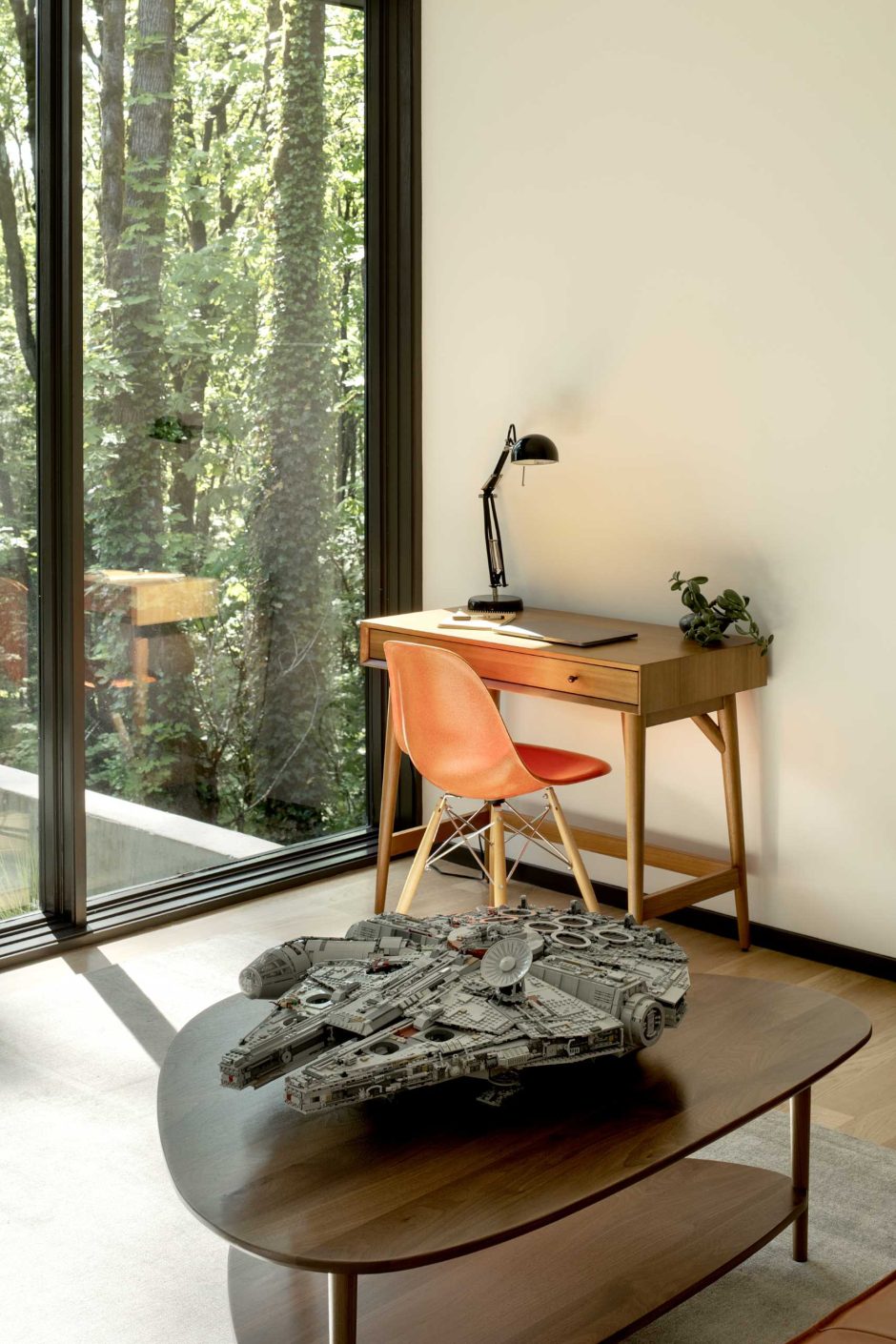 This Home Hidden In The Forest Appears Like A Stack Of Illuminated Boxes