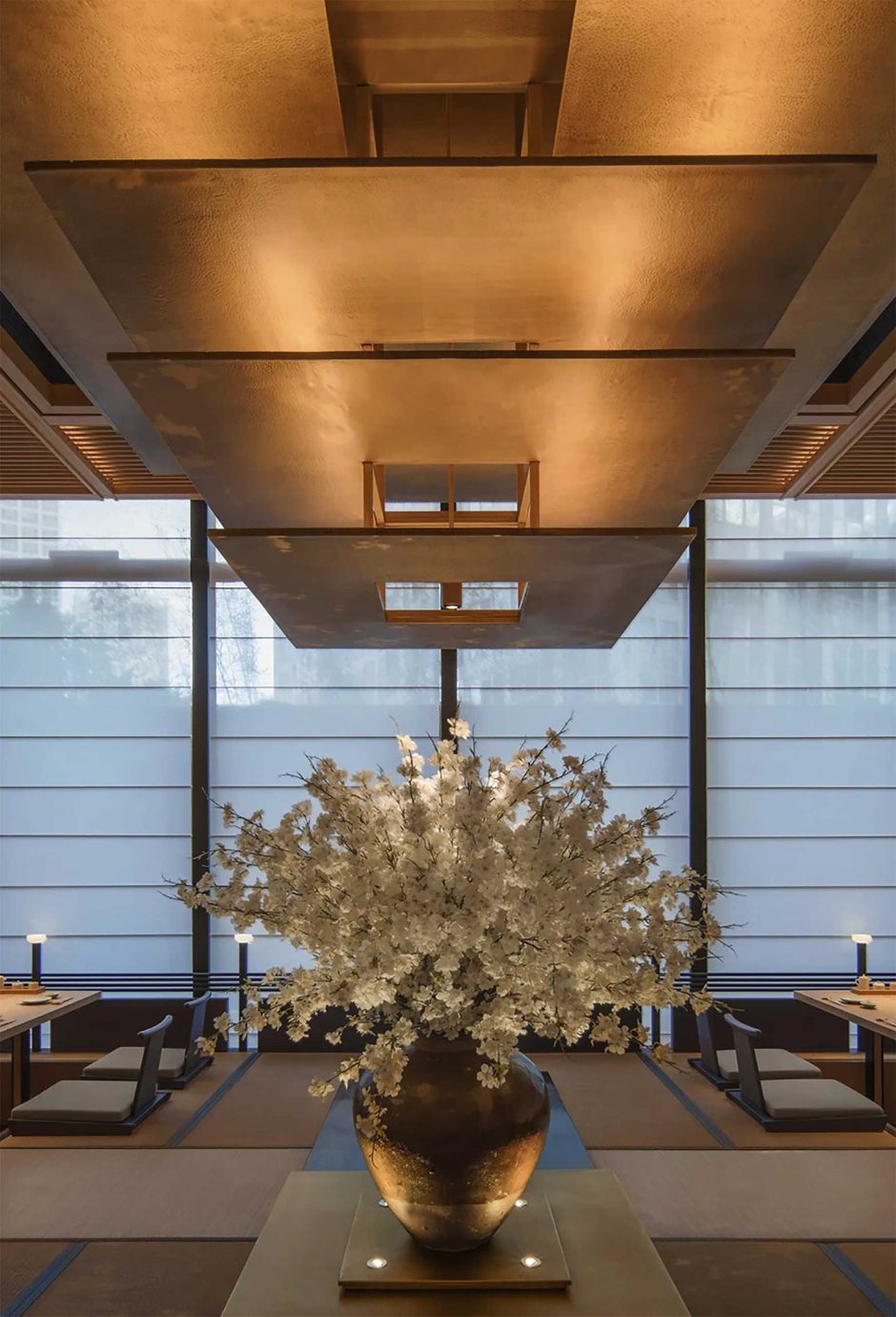 Lighting Is Used To Create A Warm Glowing Atmosphere For This Restaurant
