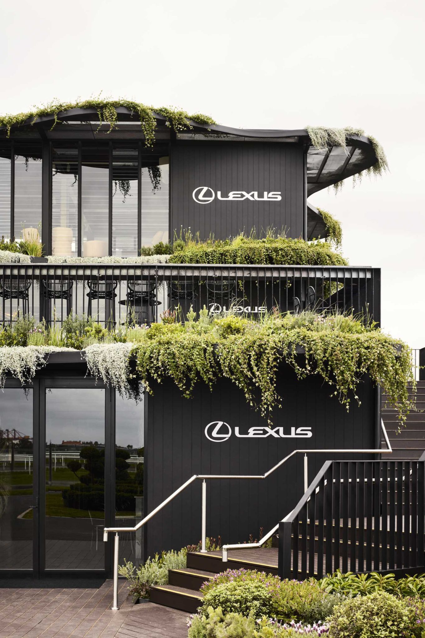 One Thousand Plants Cover The Exterior Of The 'Landmark by Lexus' Pavilion