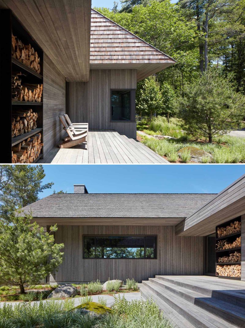 Wood Covers The Interior And Exterior Of This Modern Canadian Cottage