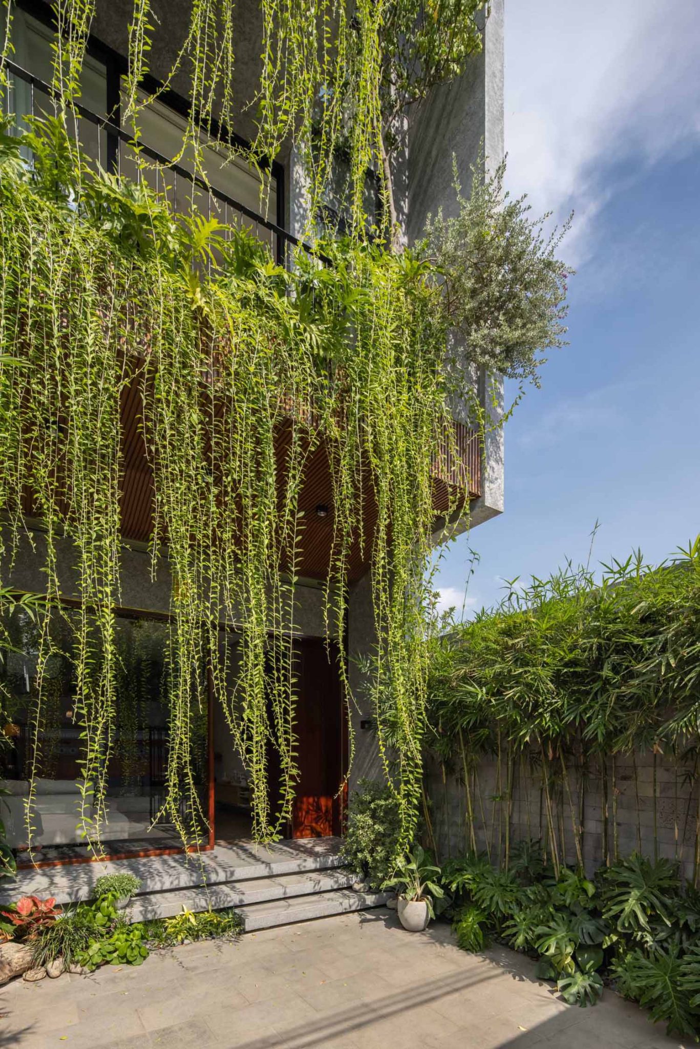 Cascading Plants Cover This Home In Vietnam