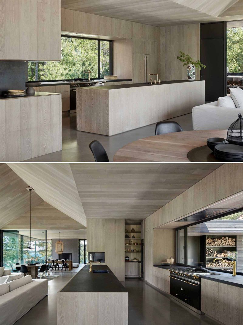 Wood Covers The Interior And Exterior Of This Modern Canadian Cottage