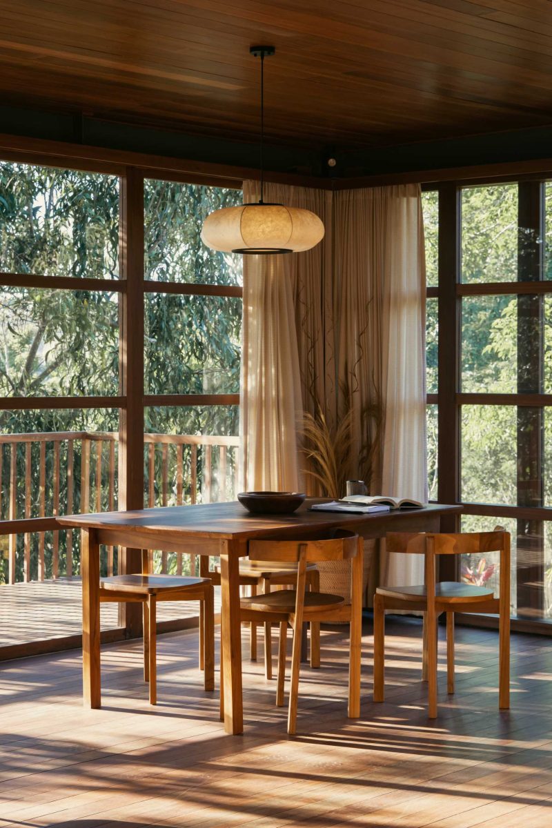 Wood Houses Appear Through The Tops Of The Trees At This Nature-Focused ...