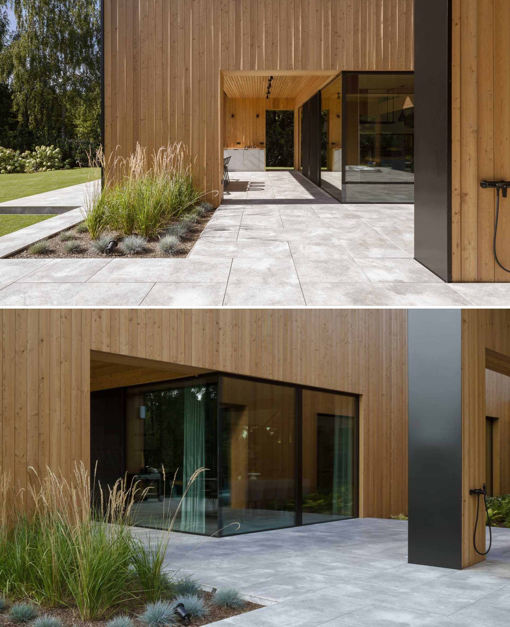 A House Designed Like Two Barns Beside Each Other