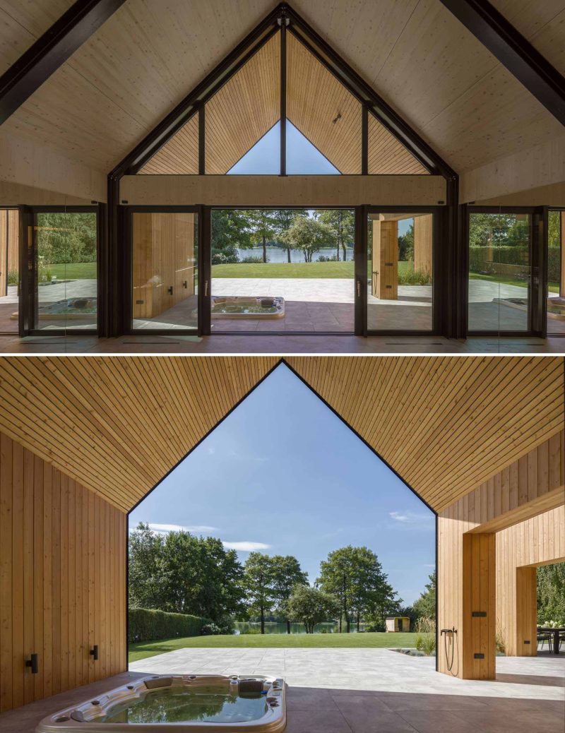 A House Designed Like Two Barns Beside Each Other