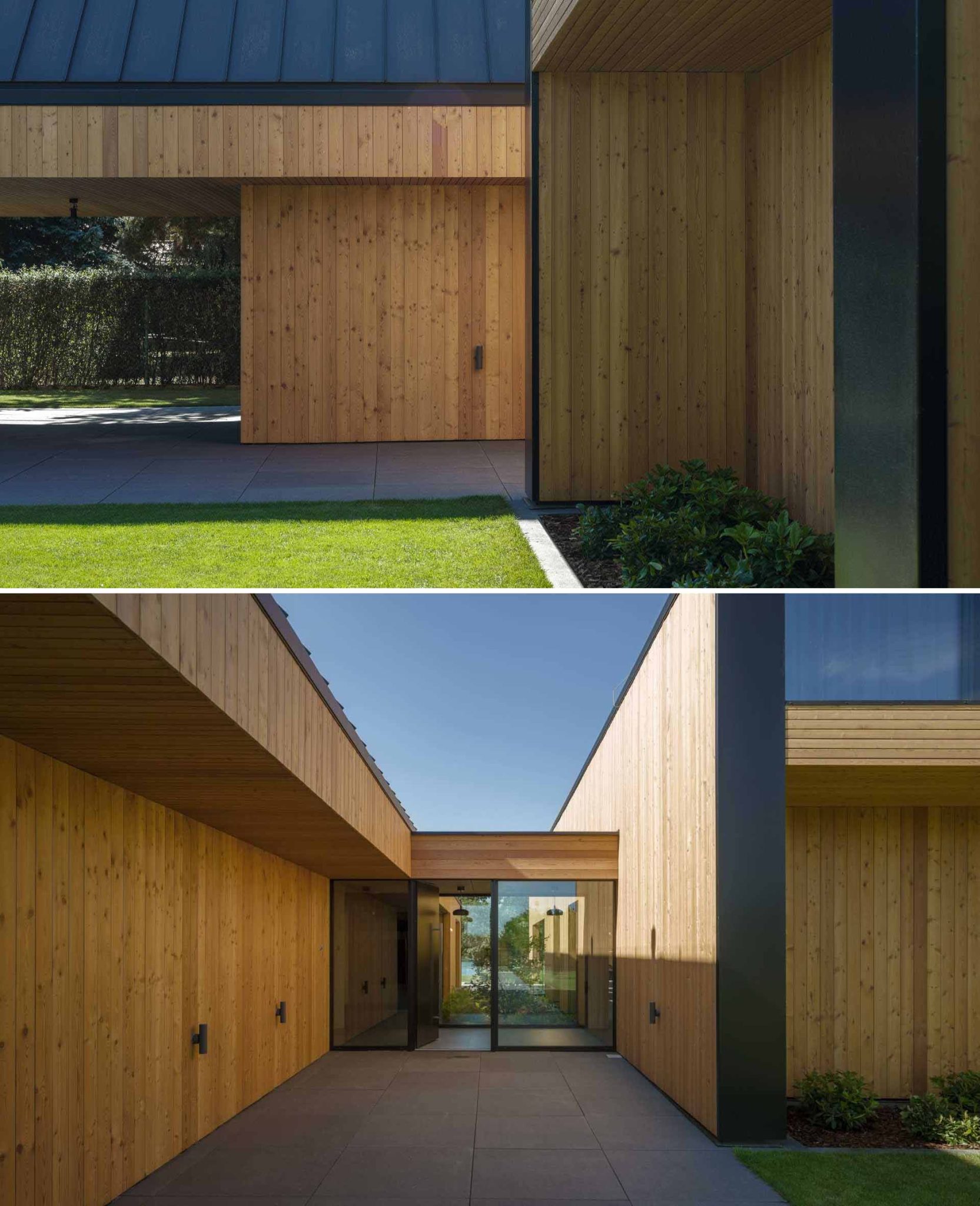 A House Designed Like Two Barns Beside Each Other