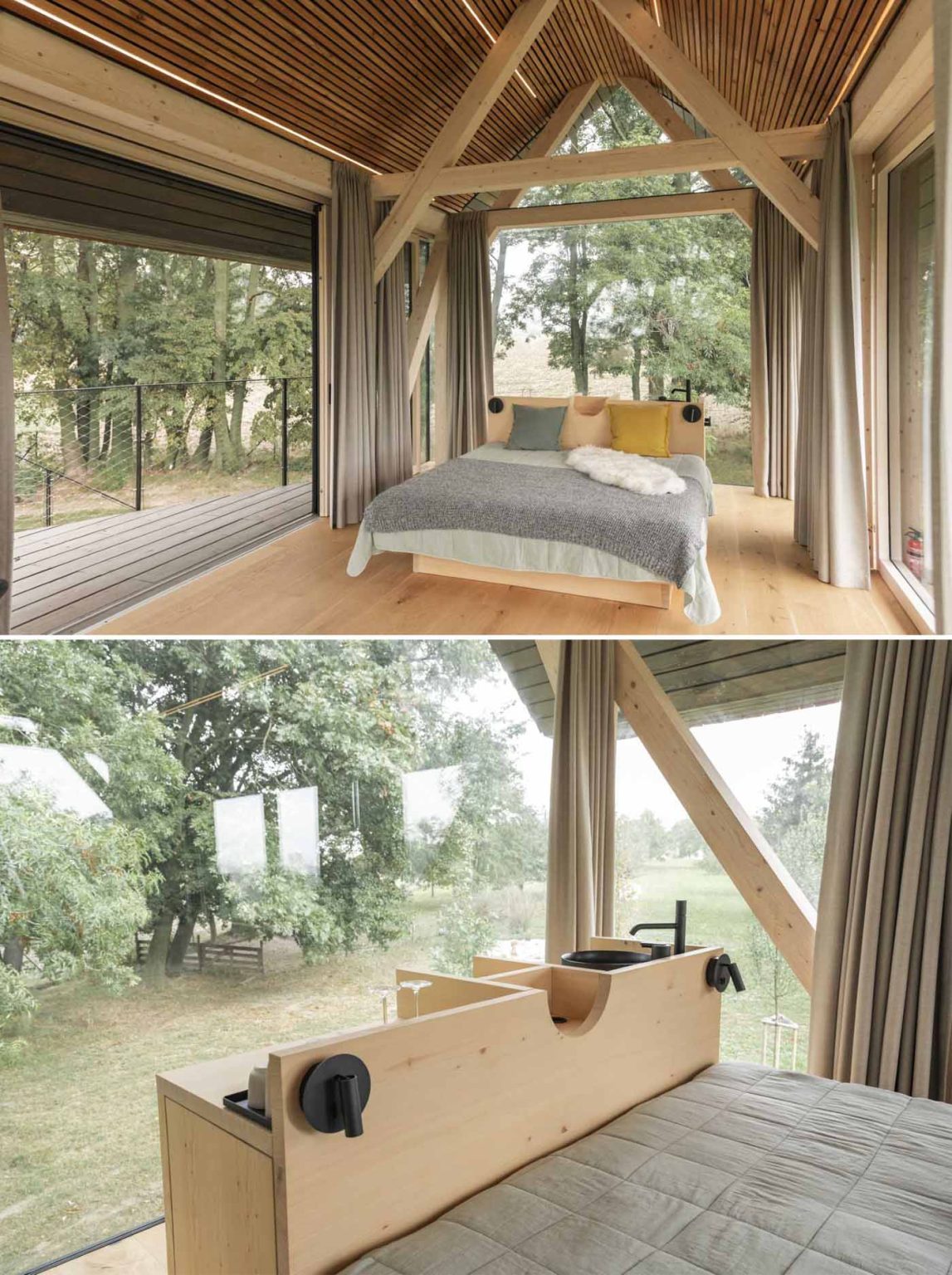 A Small Elevated Cabin Inspired By A Bird's Nest