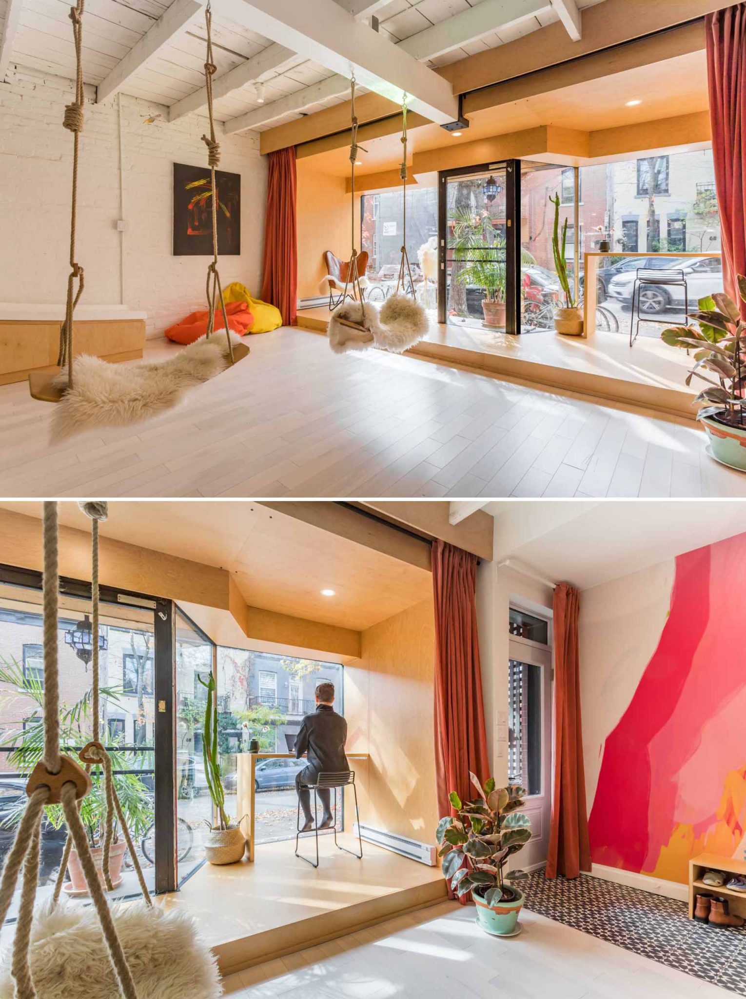 A Slide Is A Fun Alternative To The Stairs Inside This Home