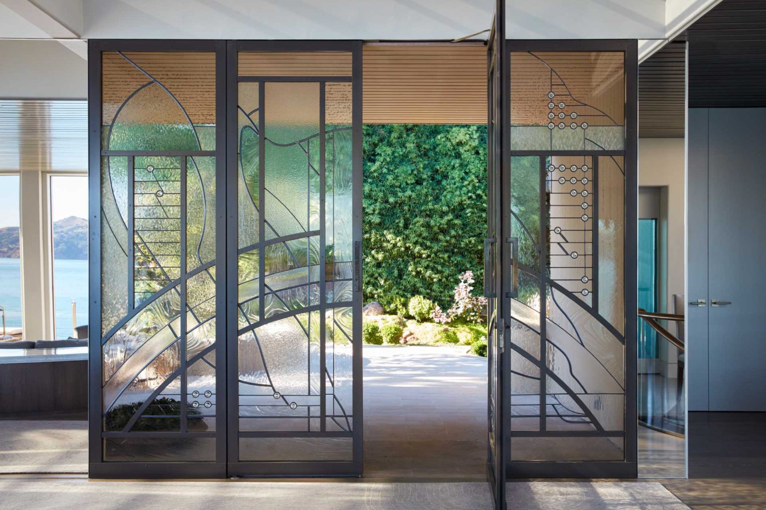 Curved Windows Allow This Home To Have Unobstructed Water Views