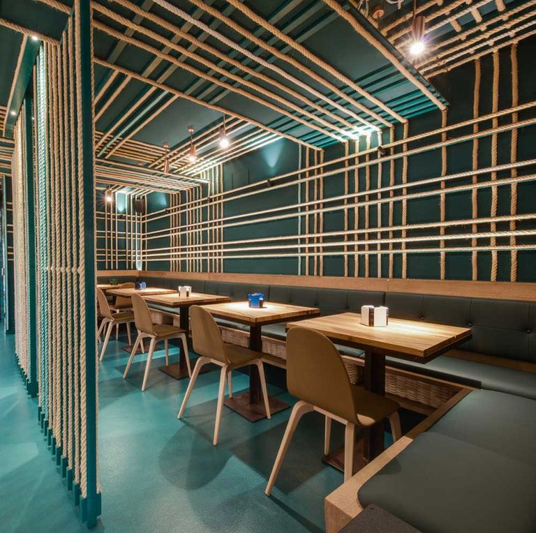 Handmade Turquoise Tiles Line The Entrance To This Spanish Restaurant