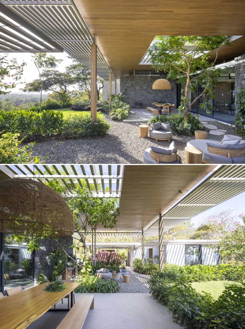 A Large Pergola Helps This Home Seamlessly Blend Indoor And Outdoor Spaces
