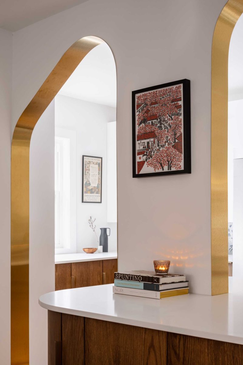 Brass-Lined Arches Connect The Kitchen With The Dining Room Inside This ...