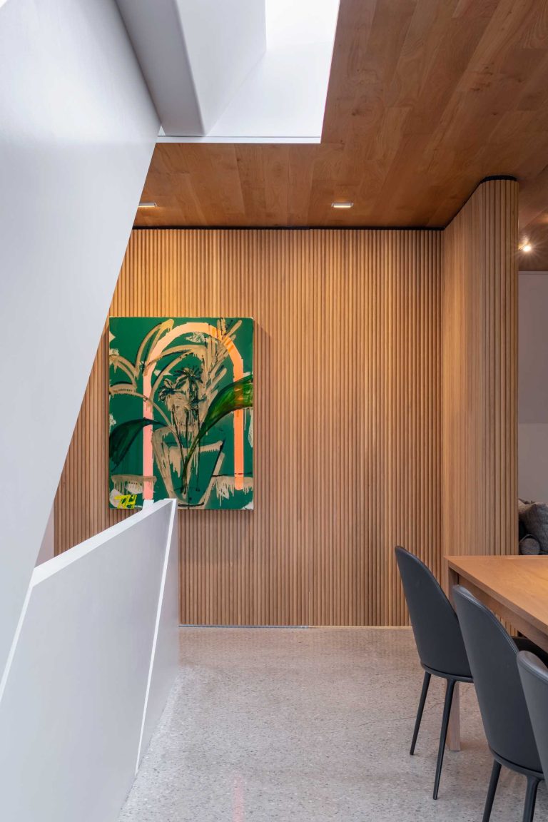 A Laneway House With A Rotated Brick Facade