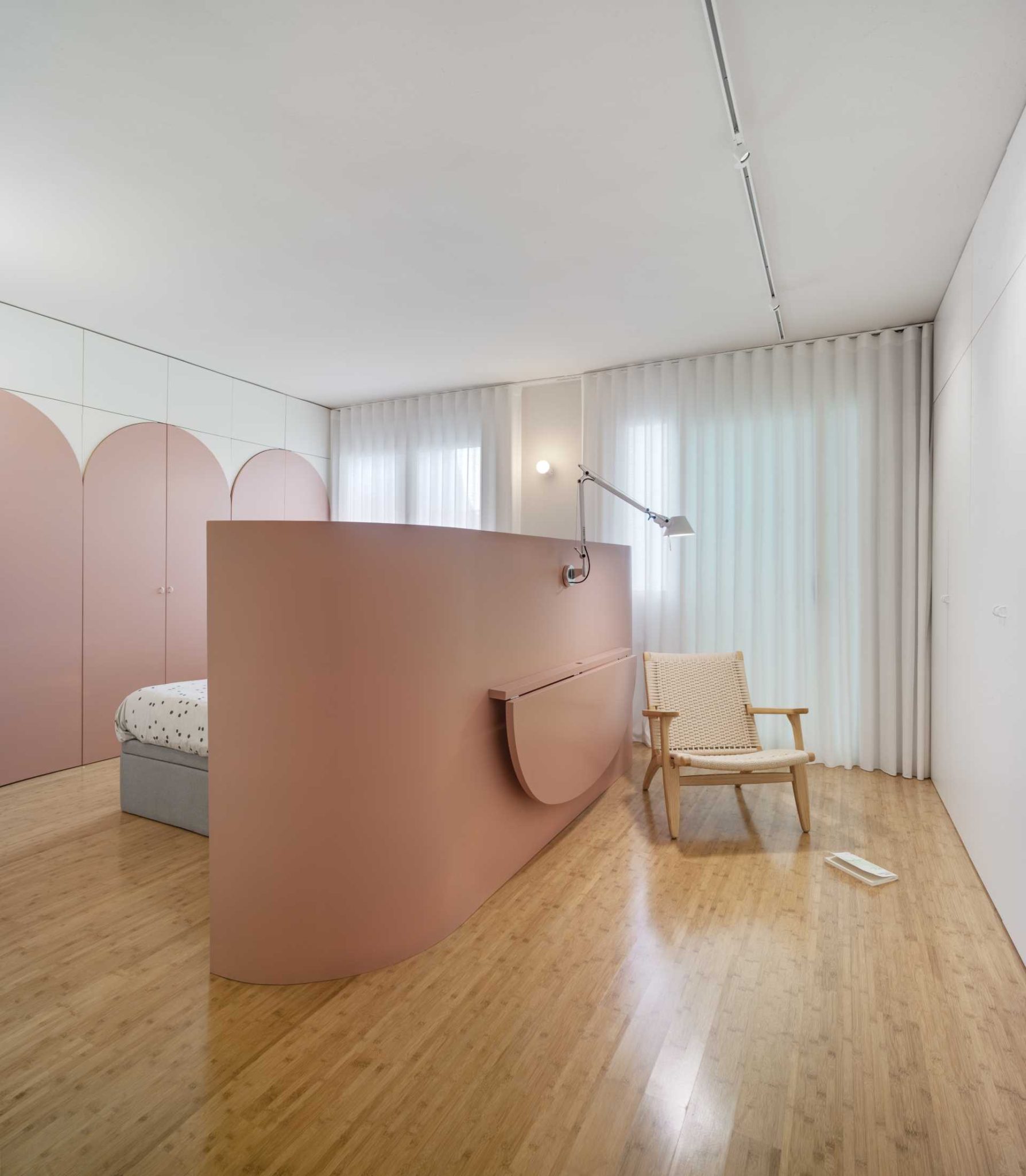 This Bed Headboard Was Designed With A Fold-Out Desk