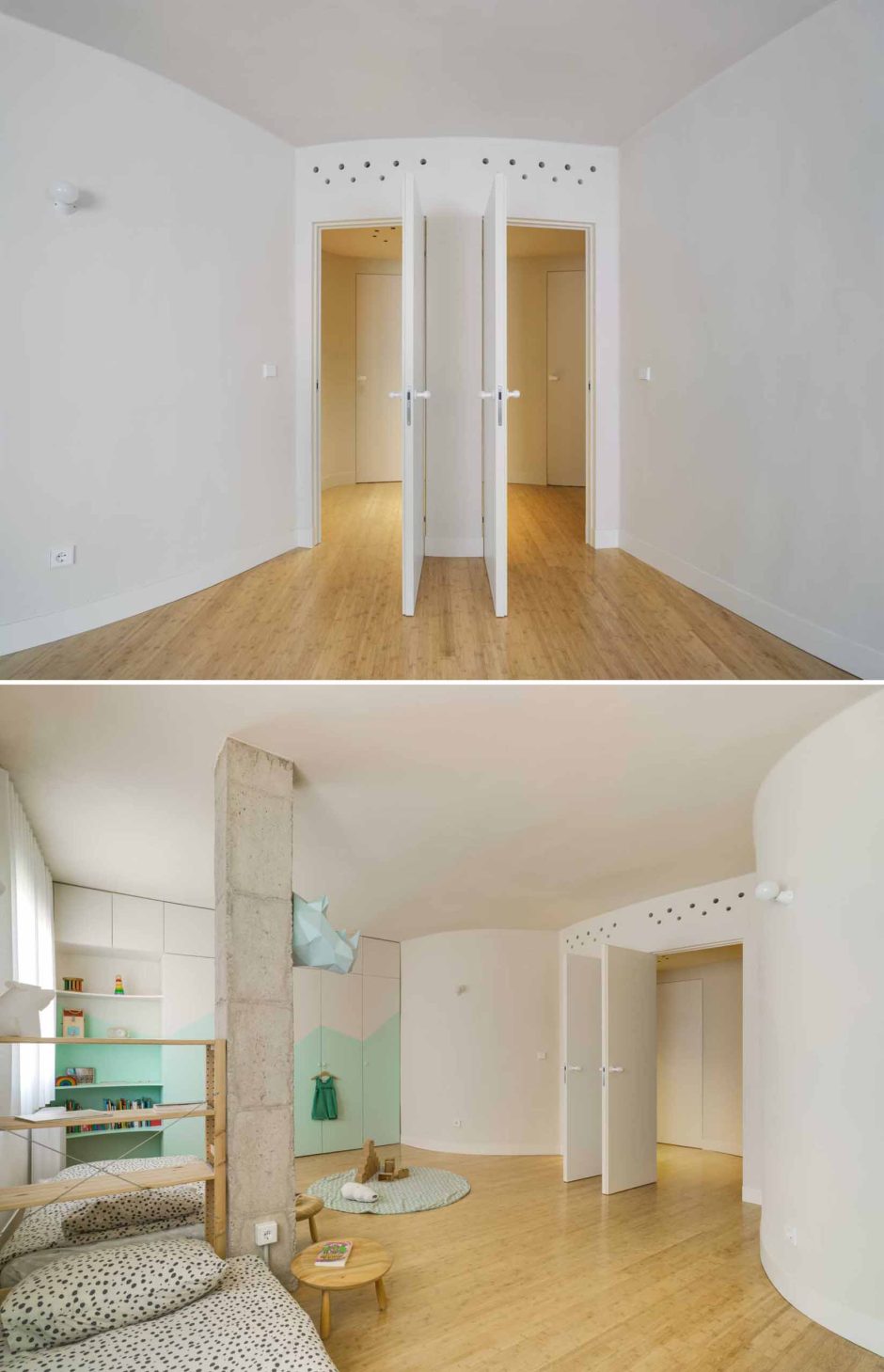 This Bed Headboard Was Designed With A Fold-Out Desk