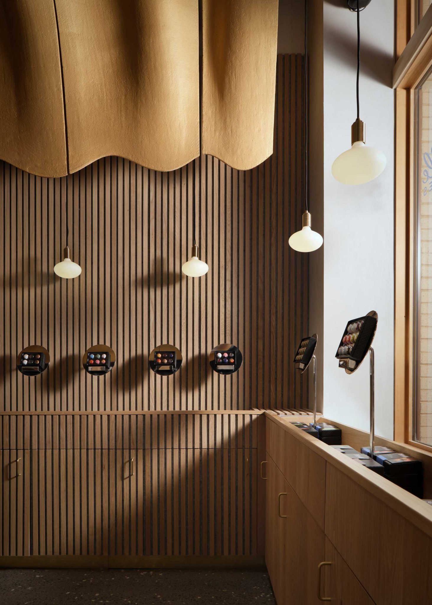 A Sculptural Ceiling Inspired By Flowing Chocolate Can Be Seen Inside ...