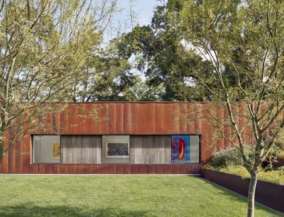 Weathered Steel Covers The Exterior Of This Modern Home In Texas