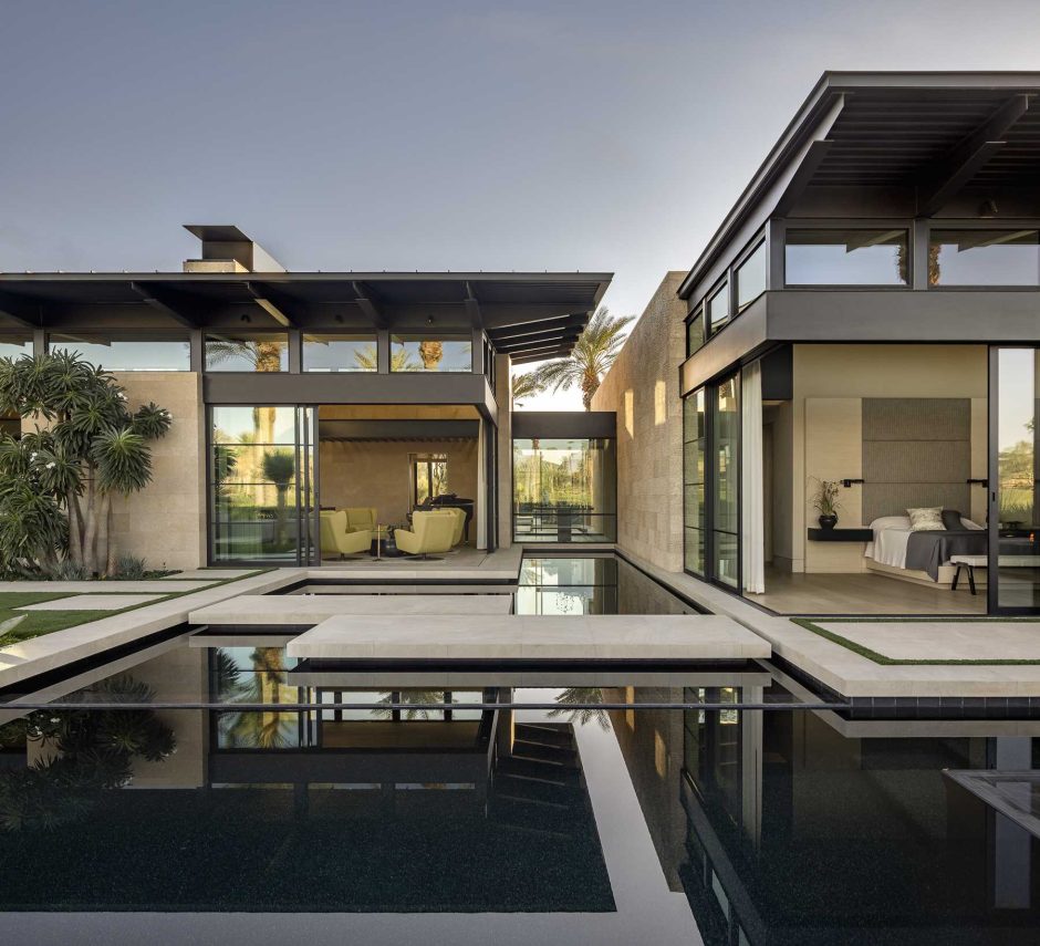 Reflecting Ponds And Concrete Lily Pads Help Create Tranquility At This ...