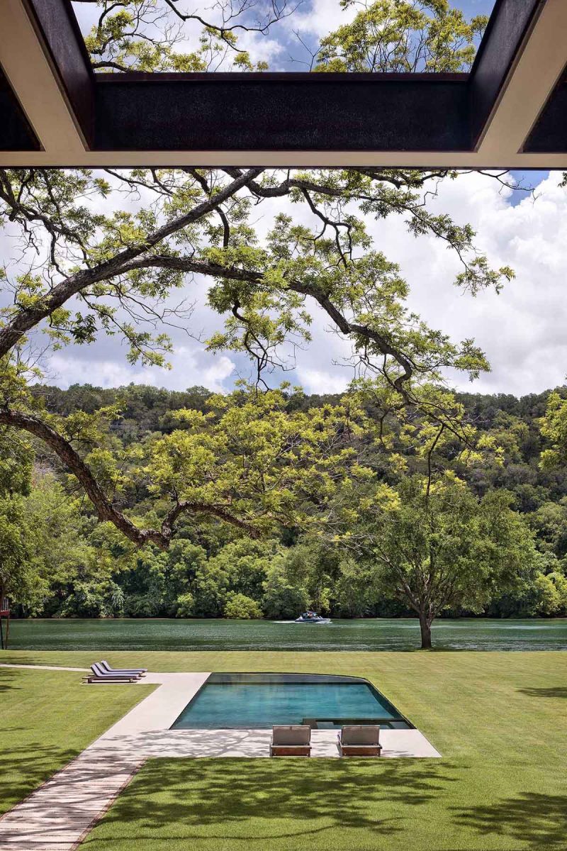 Weathered Steel Covers The Exterior Of This Modern Home In Texas