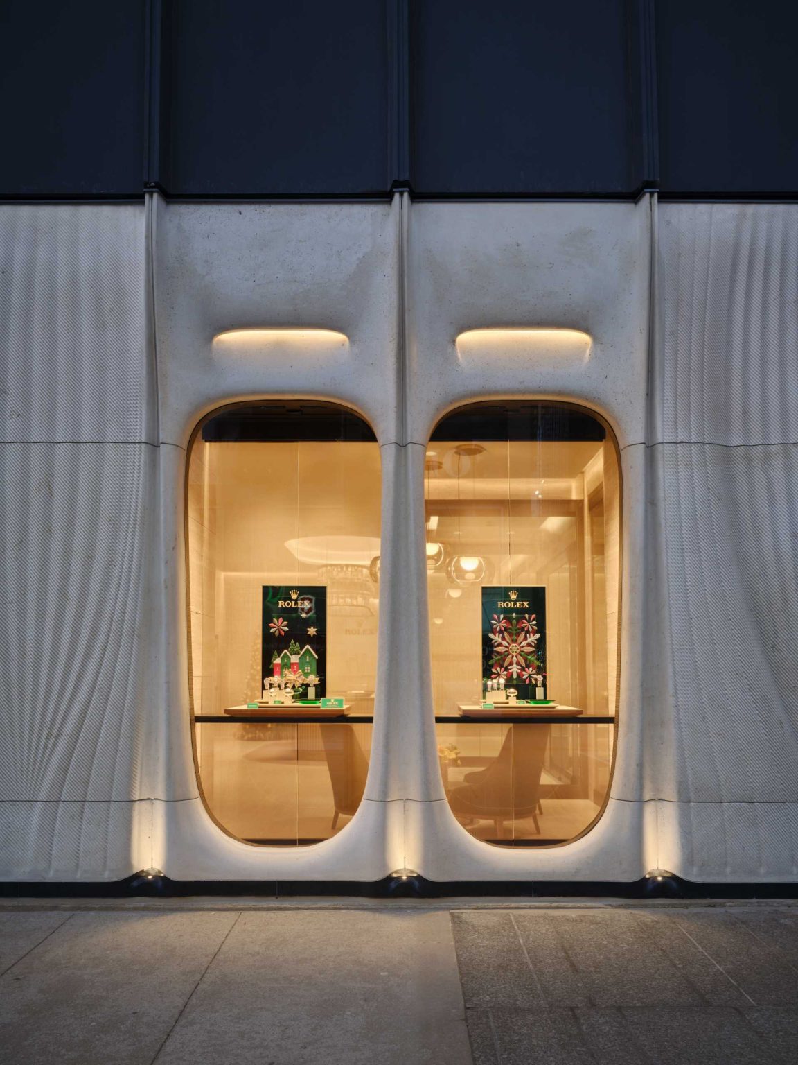 A Sculptural Limestone Facade Was Designed For This Boutique Retail Store