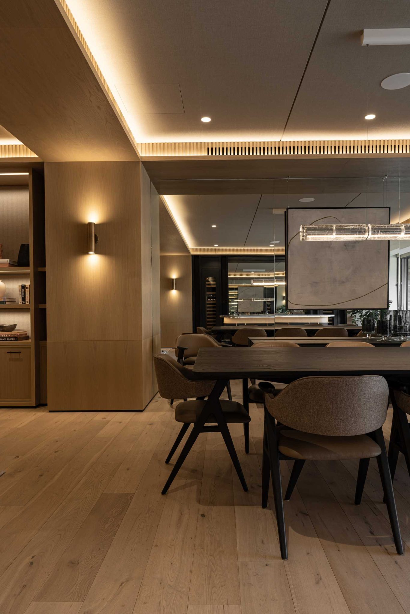Hidden Lighting Creates A Warm Glow Throughout This Apartment Interior