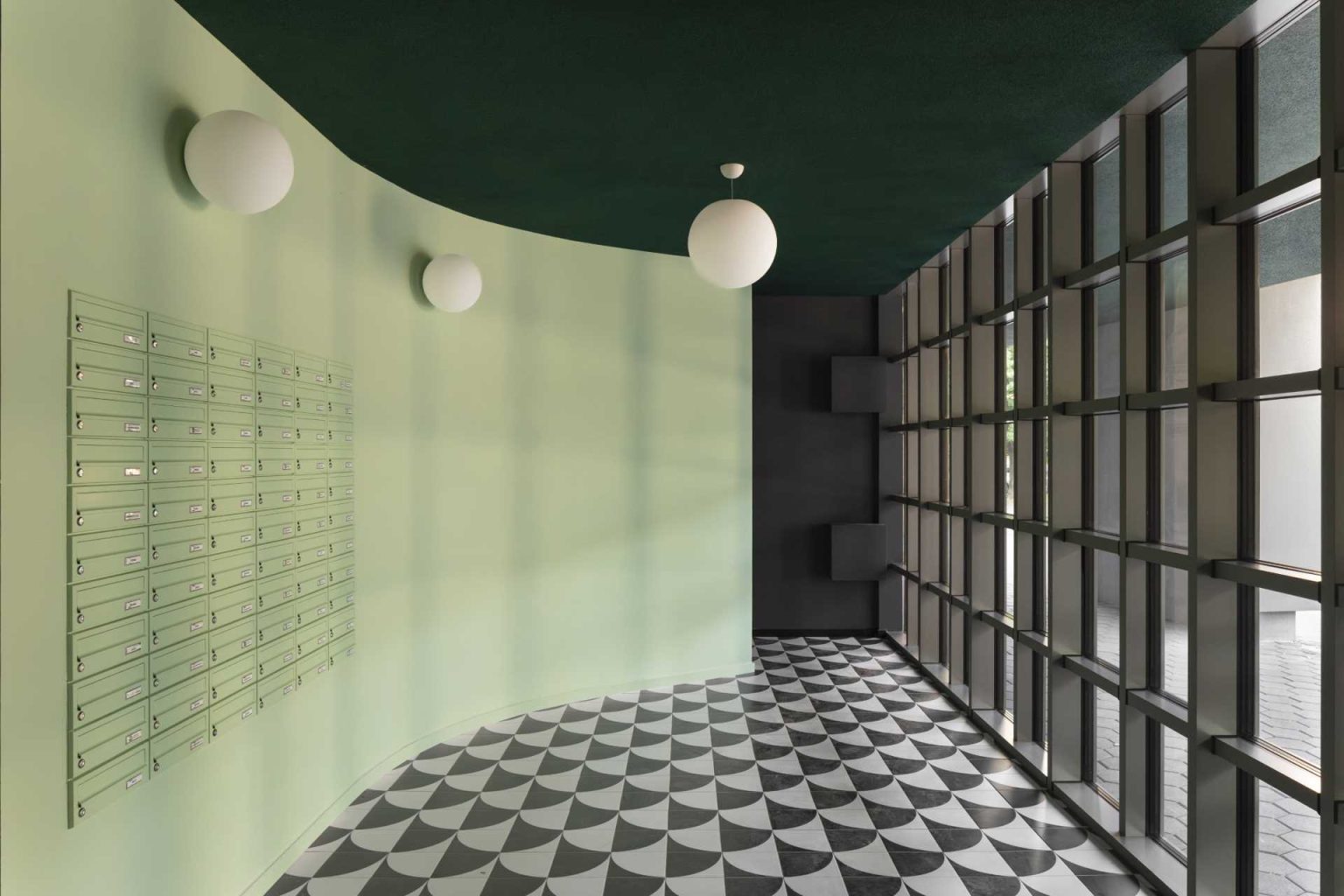 Undulating Balconies And A Mint Green Tiled Exterior Give This New ...