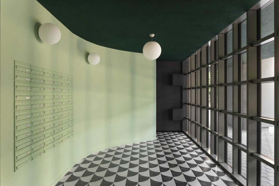 Undulating Balconies And A Mint Green Tiled Exterior Give This New ...