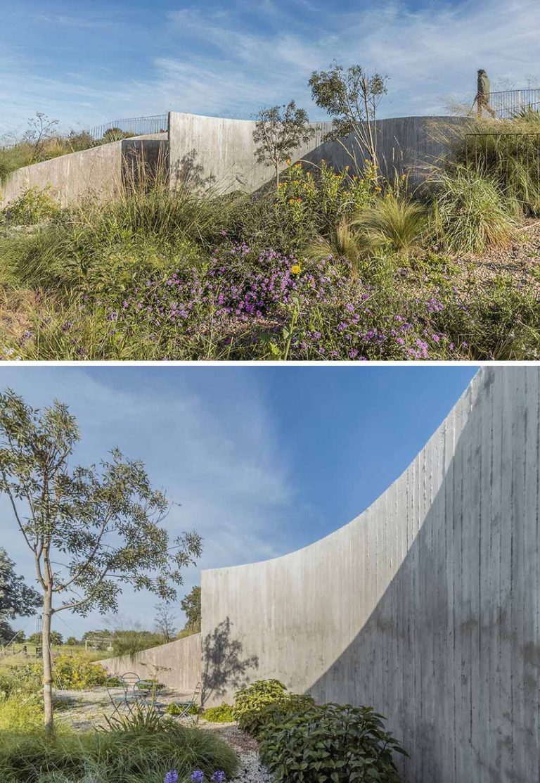A Home Designed To Walk Up And Around The Green Roof