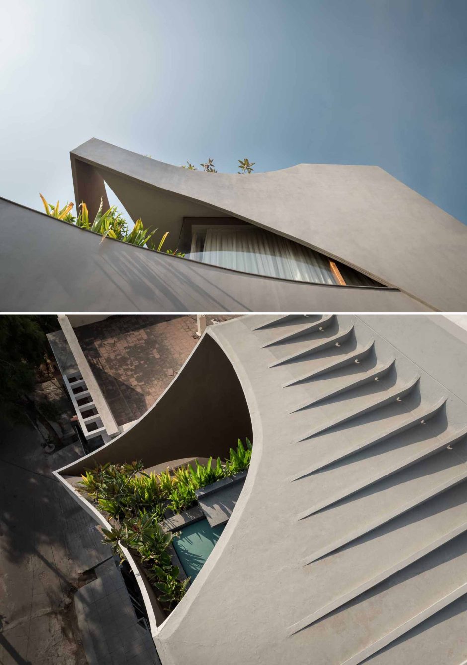 A Curvy Concrete Cube With Cut Outs For Windows Is The Form Of This New ...