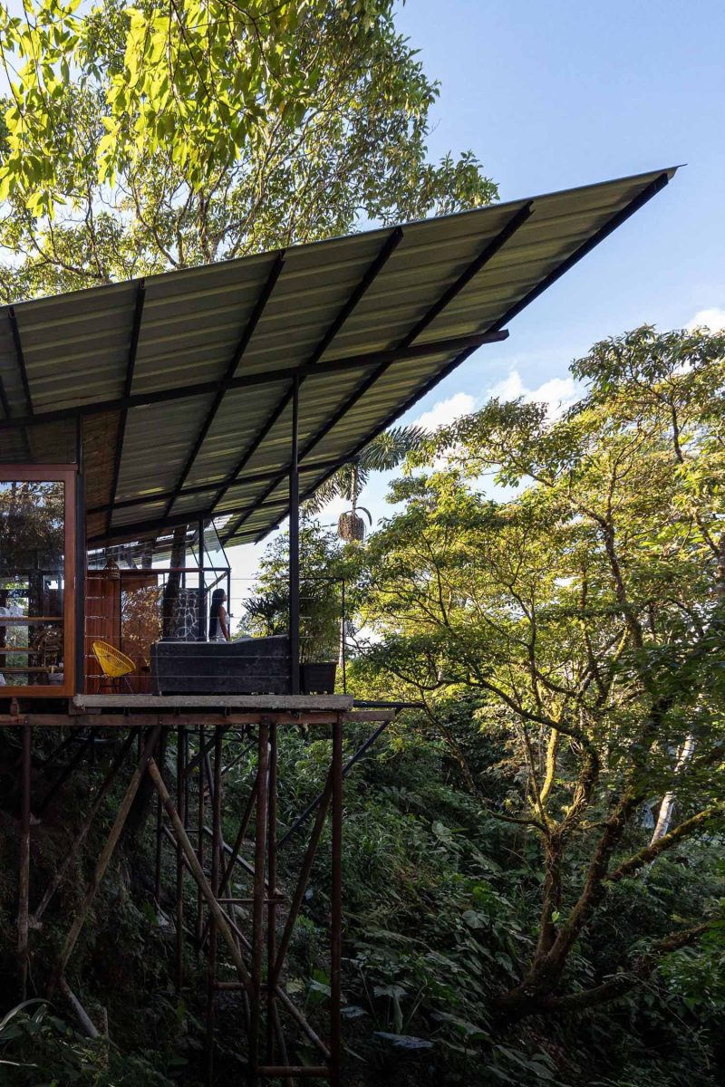 An Elevated Room Surrounded By Trees In The Jungle