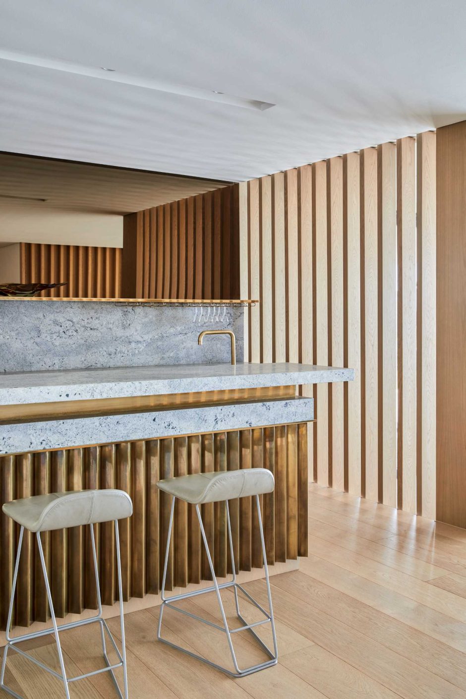An Undulating Wood Ceiling Inspired By Ocean Waves And Nearby Mountains