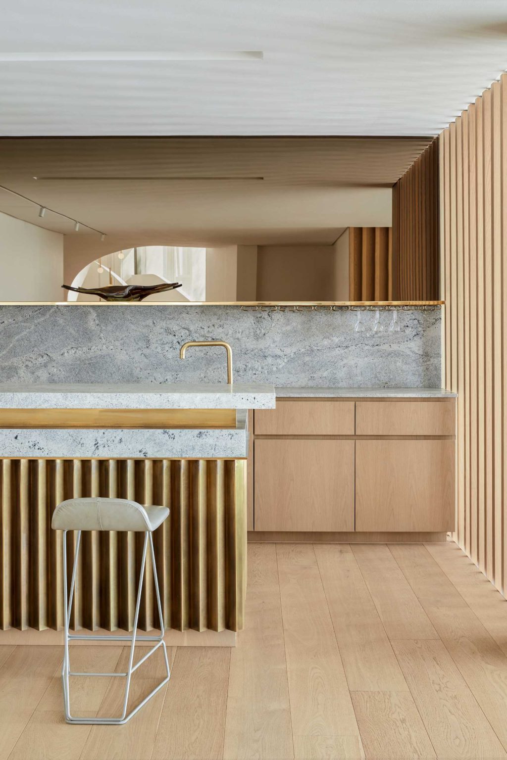 An Undulating Wood Ceiling Inspired By Ocean Waves And Nearby Mountains