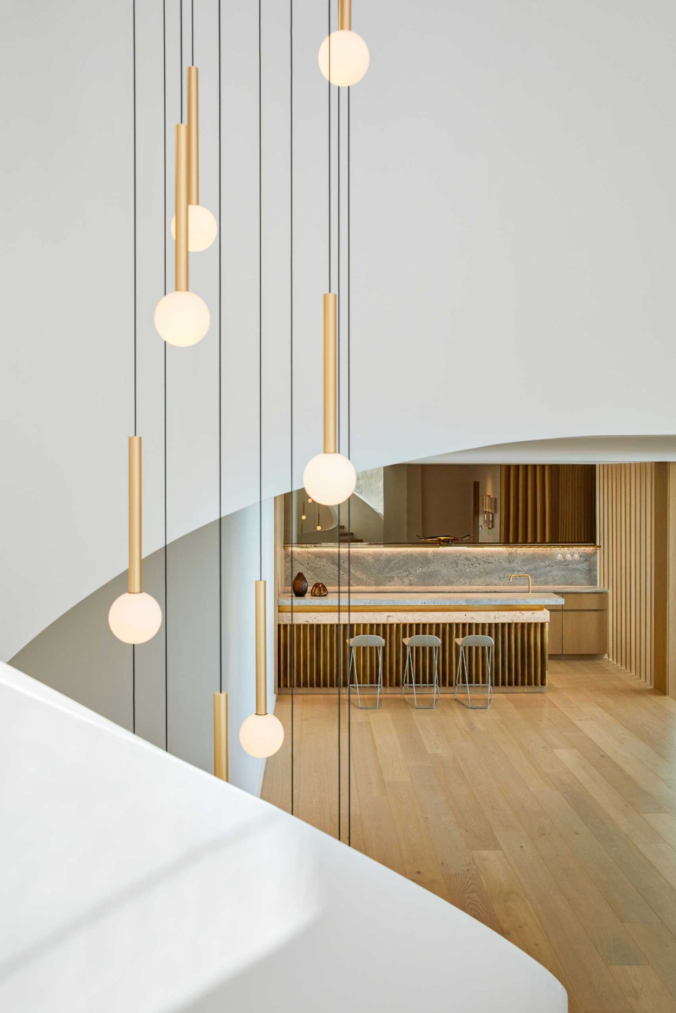 An Undulating Wood Ceiling Inspired By Ocean Waves And Nearby Mountains