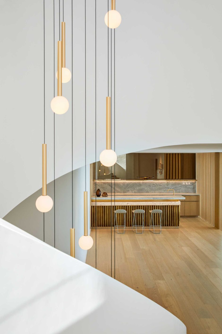 An Undulating Wood Ceiling Inspired By Ocean Waves And Nearby Mountains