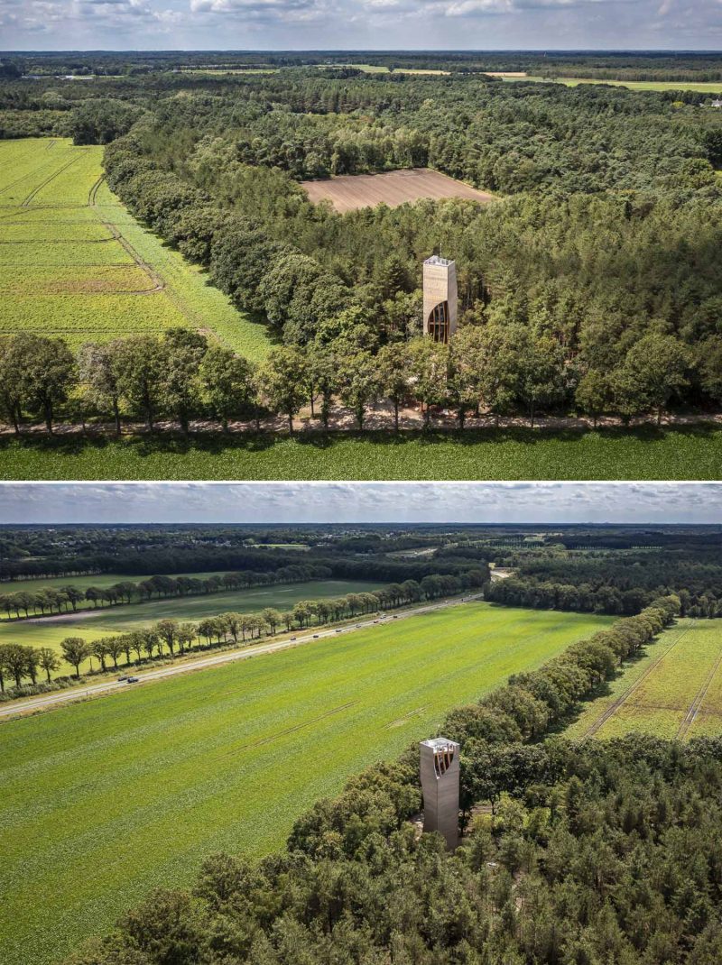 This Wood Watchtower Is Also A Home For Bats
