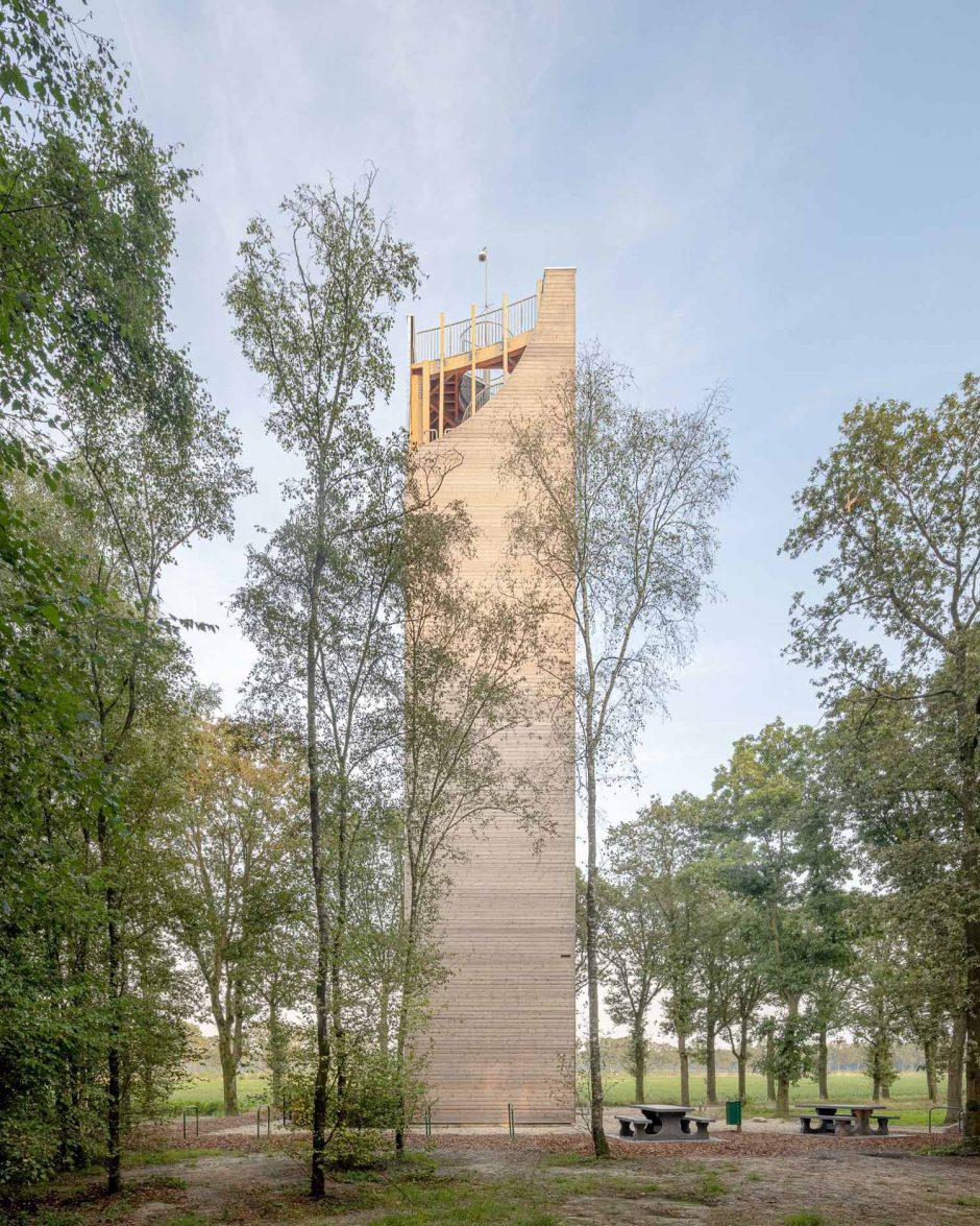 This Wood Watchtower Is Also A Home For Bats