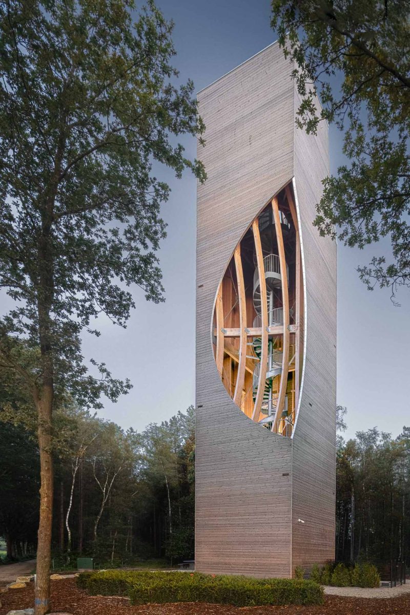This Wood Watchtower Is Also A Home For Bats