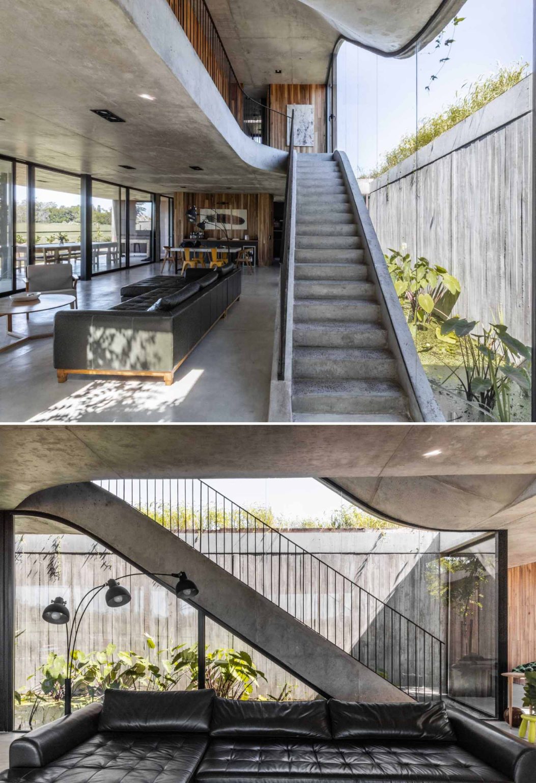 A House That Rises From The Ground Forming A Three-Level Garden