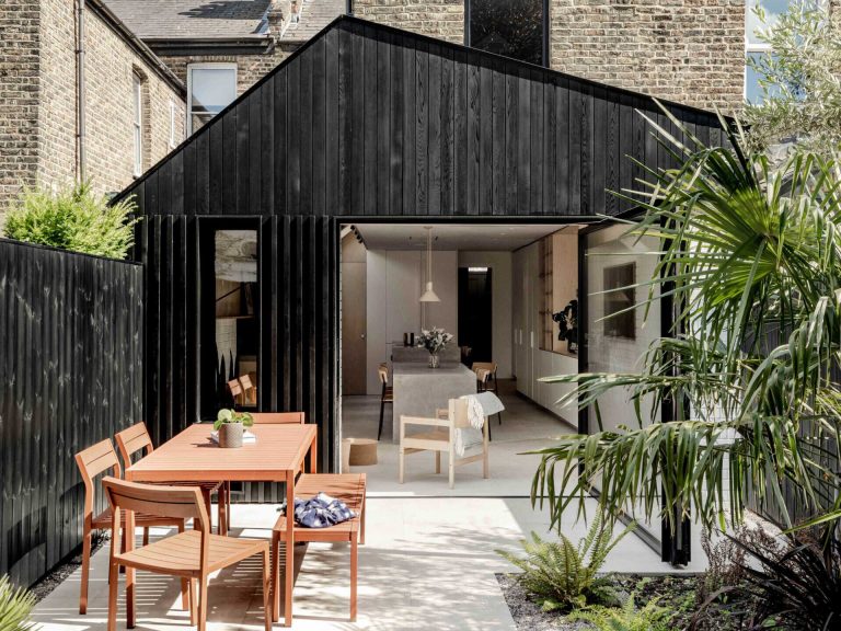 A black wood extension turned this house in London into a light filled ...