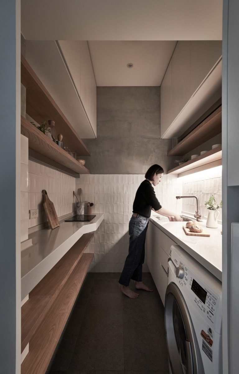 Inside a 189 Square Foot Apartment designed for a Life Between Countries