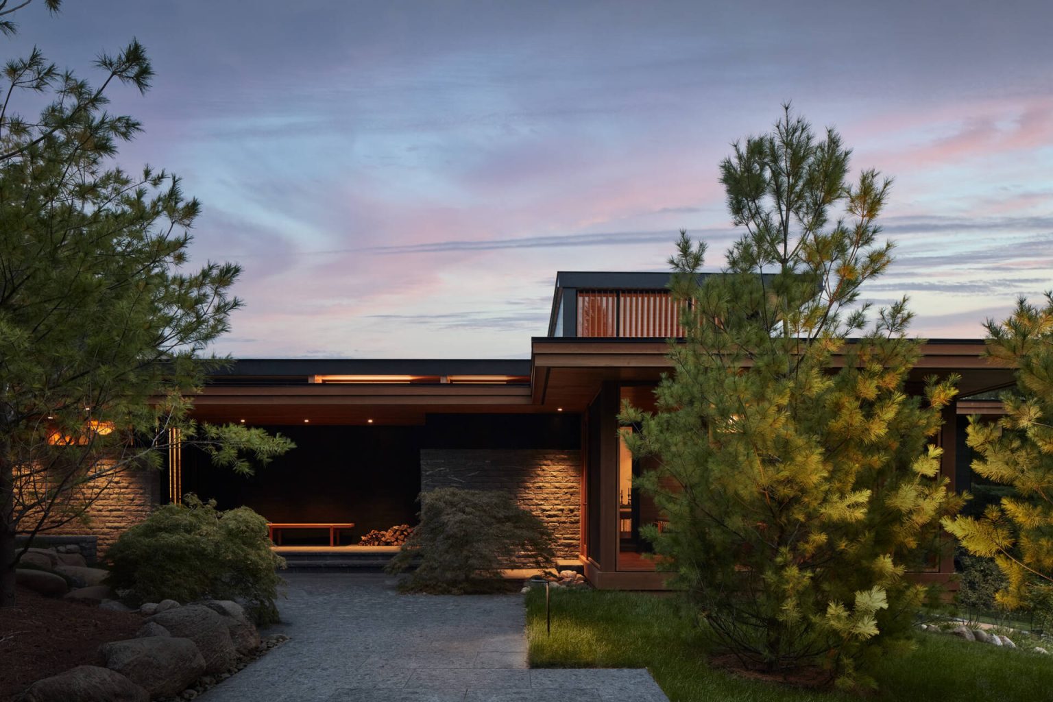 Hidden From the Road, This Prefab Home Overlooks Barns, Fields, and ...